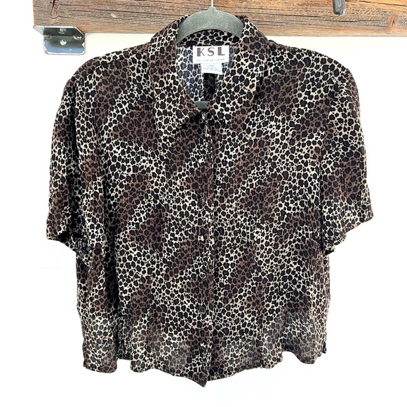 Tops | Vintage 9s Cheetah Top | Poshmark